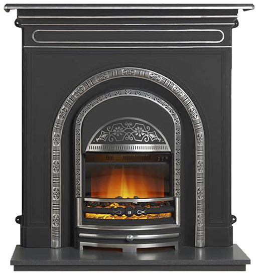 cast iron | fireplaces | electric | arched inserts